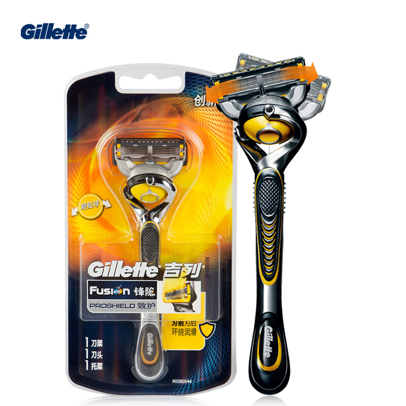 Genuine Gillette Fusion Proshield Razors Flex Ball Face Care 1 holder ...