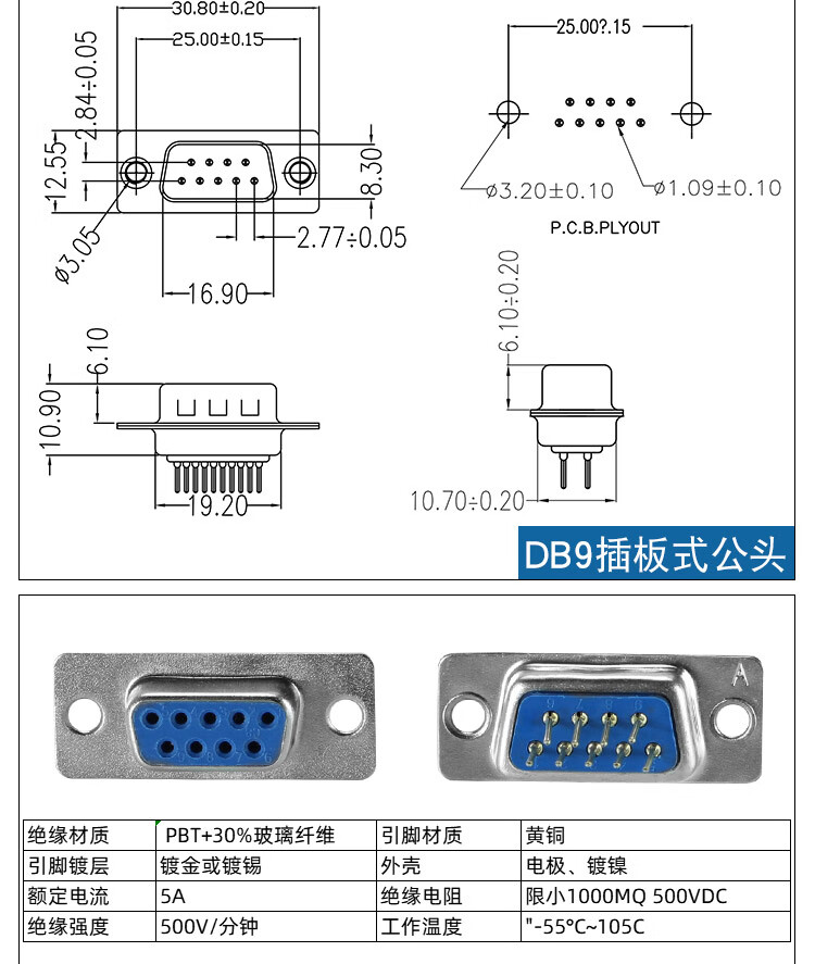 db9尺寸图-千图网
