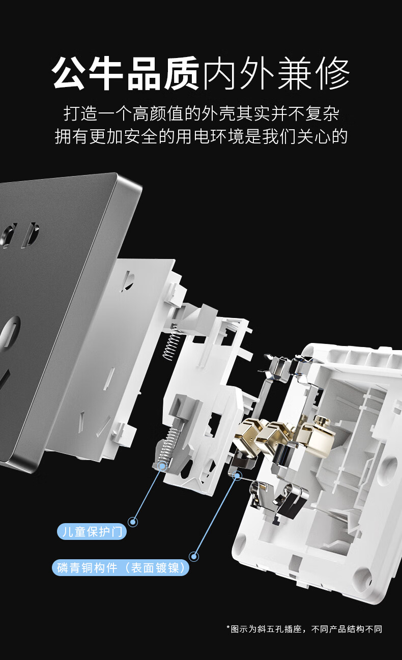 公牛开关插座面板86型暗装G12灰色大面板10a五孔二三插usb电脑插座带开关16a三孔空调电源开关 四开双控【图片 价格 品牌 报价】-京东