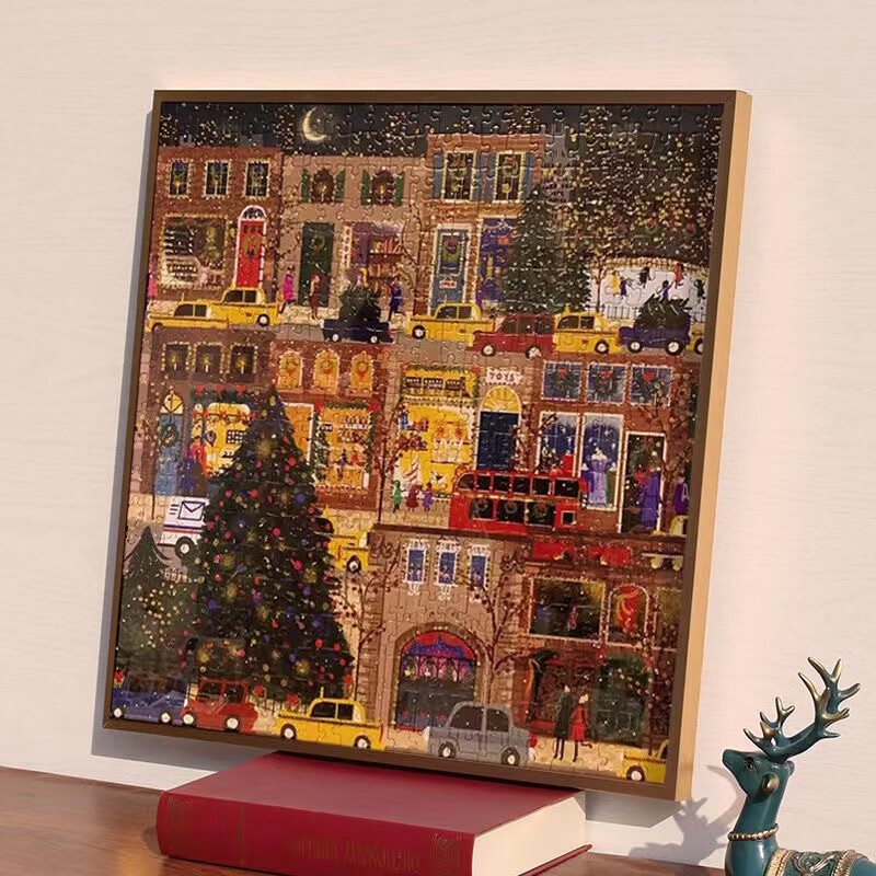 吉斯凡galison拼图冬灯框 现货拼图Winterlights圣诞节日之夜500片 冬灯拼图框（这个是框没有拼图）【图片 价格 品牌 报价】-京东