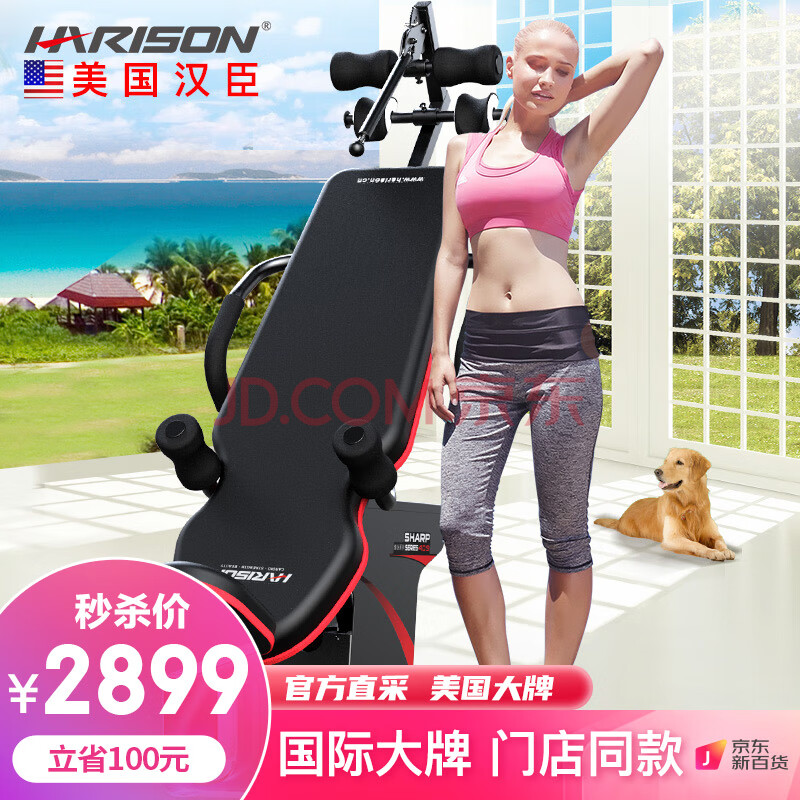 【HARISONSHARP 409】汉臣HARISON 电动倒立机电动家用倒挂健身器材 颈椎腰椎物理拉伸恢复 倒吊全自动倒挂机 SHARP ...