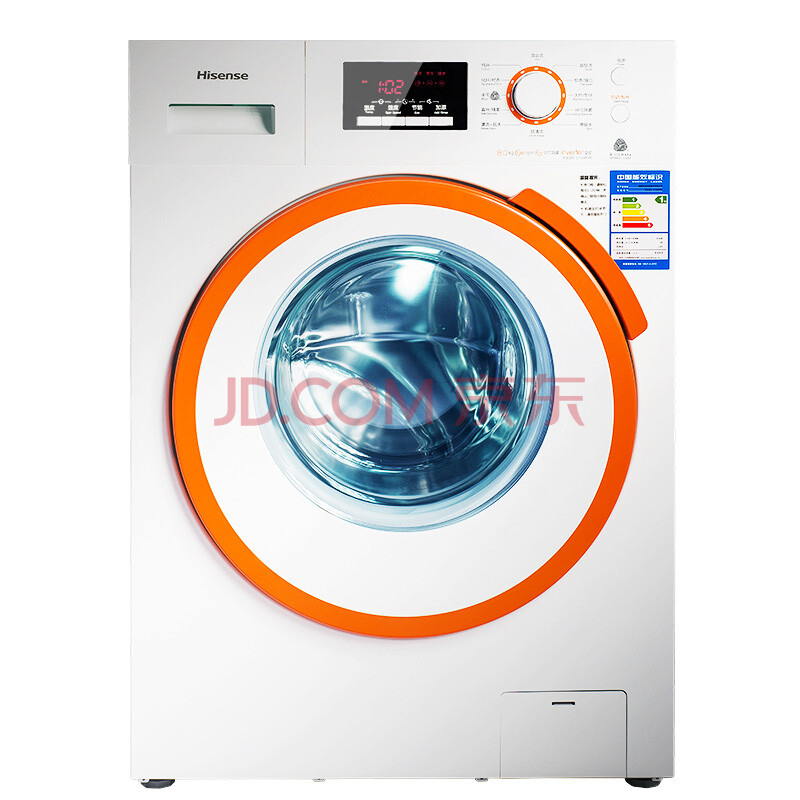 【海信XQG80-S1208FW】海信（Hisense）XQG80-S1208FW 8公斤变频一级能效 羊毛洗 95度高温 橙色门圈 滚筒洗衣机（白）【行情 报价 价格 评测】-京东