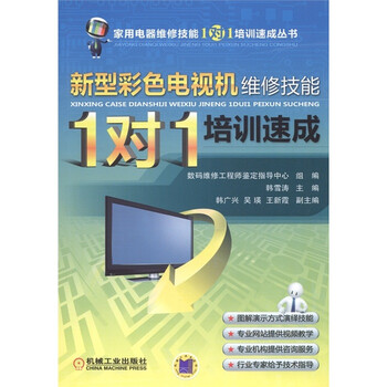 {正版新书}家用电器维修技能“1对1”培训速成丛书：新型彩色电视机维修技能“1对1”培训速成9787