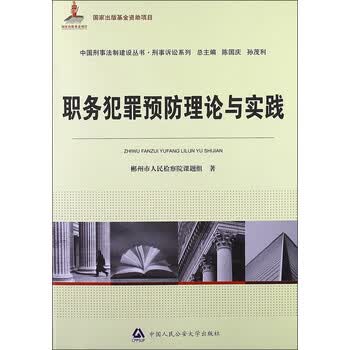 正版书籍 职务犯罪预防理论与实践9787565311628