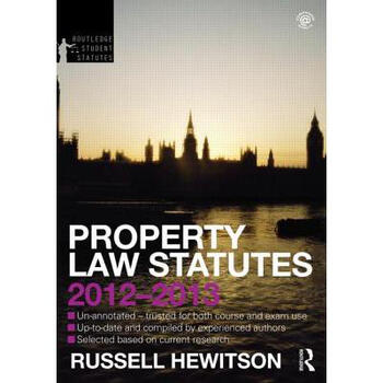 Property Law Statutes 2012-2013