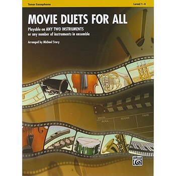 【】Movie Duets for All: Tenor Saxophone,
