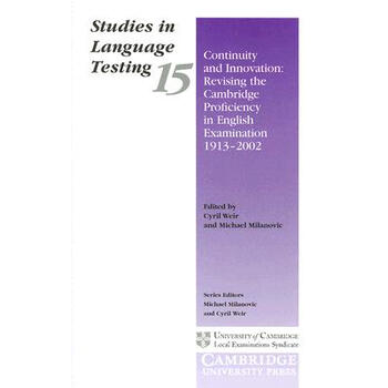 【】Studies in Language Testing 15: