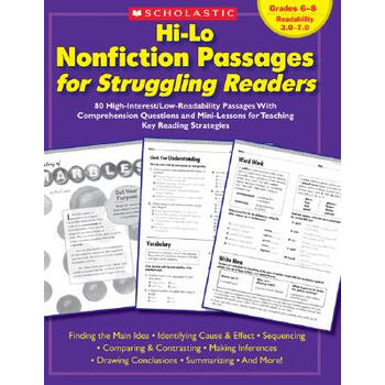 【】Hi-Lo Nonfiction Passages for Struggling