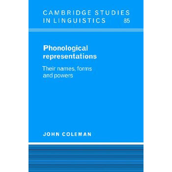 【】Phonological Representations