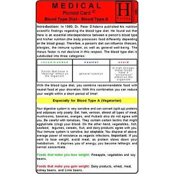 【】Blood Type Diet, Blood Type A
