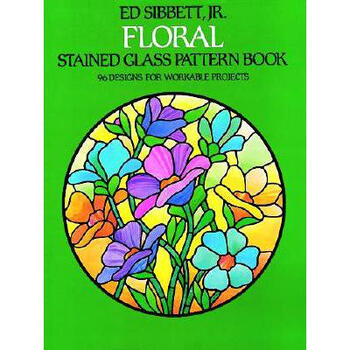 Floral Stained Glass Pattern Book