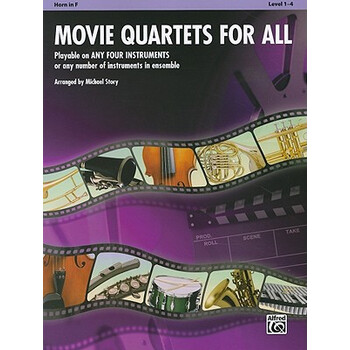 【】Movie Quartets for All, Horn in F, Level