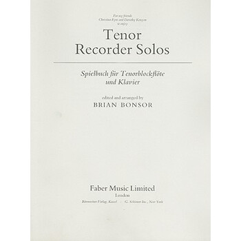 【】Tenor Recorder Solos