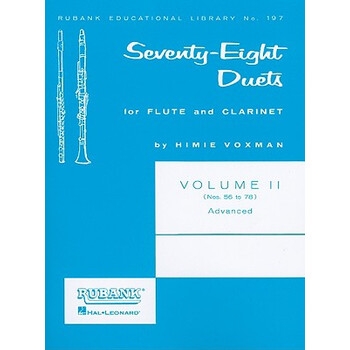 【】78 Duets for Flute and Clarinet: Volume