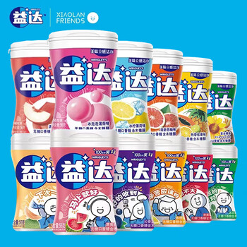 益达口香糖56g瓶装无糖木糖醇瓶装多口味40粒清新口气办公零食 冰宁薄荷1+西瓜1+蓝莓1【图片 价格 品牌 报价】-京东