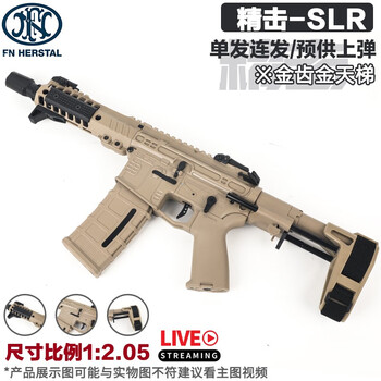 奇怪君精击PDX突击步抢SLR三代电动连发SR16分体金波玩具枪CS吃鸡模型 精击SLR-沙色【含电池/充电线】【图片 价格 品牌 报价】-京东