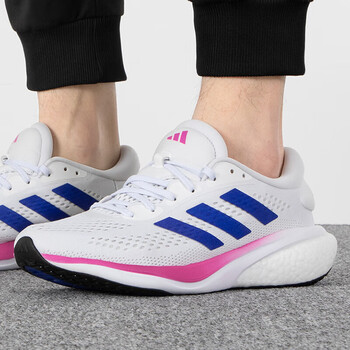 阿迪达斯 （adidas）男鞋夏季新款运动鞋子EQ21 RUN时尚透气耐磨减震休闲跑步鞋 HQ9939 白蓝粉 43【图片 价格 品牌 报价】-京东