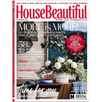 【单期可选】House Beautiful 住宅美化 2020/21年月刊 英国家居装饰设计杂志 2021年11月刊