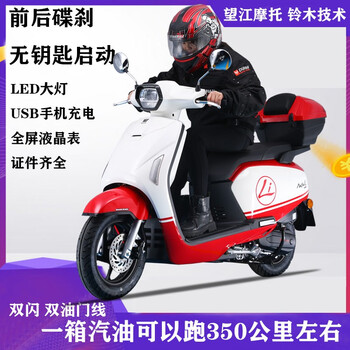 WONJAN望江铃木锐行摩托车125cc燃油踏板车国四电喷整车外卖车可上牌 红白 前后碟刹 送上牌证件【图片 价格 品牌 报价】-京东