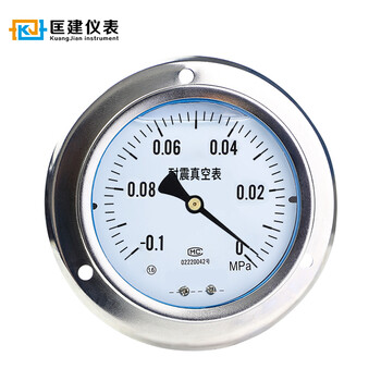 【匡建仪表YN-100ZT】匡建仪表（CONJANT）YTN-100ZT耐震压力表轴向安装面板真空表 -0.1-0MPa 表盘10CM【行情 报价 价格 评测】-京东
