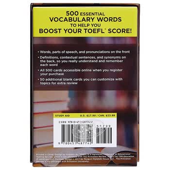 托福基础词汇卡（第2版）英文原版 Essential TOEFL Vocabulary