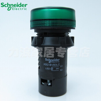施耐德电气（Schneider Electric）指示灯 信号灯 XB2系列 开孔22mm 绿色 AC/DC24V XB2-BVB3LC【图片 ...