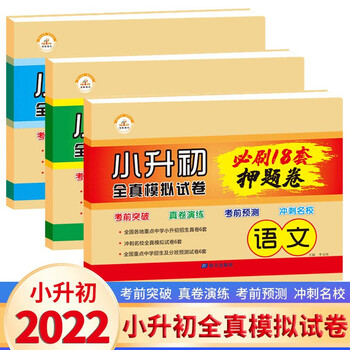 2022版小升初押题卷六年级毕业总复习测试卷语文数学英语3本升学模拟试卷分班全真模拟试卷小升初总复习 语文+数学+英语共3本