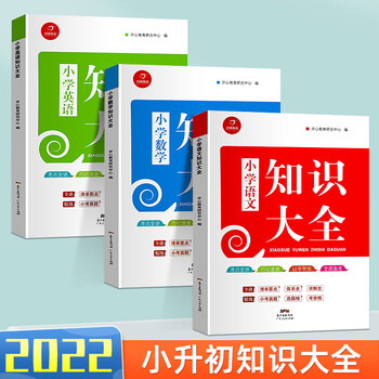 可单买/2022新版开心教育小升初毕业总复习真题卷 知识大全【语数英3本套】 小学通用