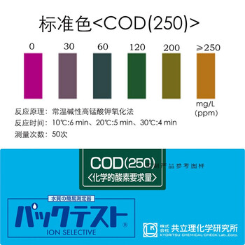 日本共立 COD氨氮总磷总氮试剂盒污水余氯检测镍铜离子快速包 COD测试包(0-250mg/L )50次 日本【图片 价格 品牌 报价】-京东