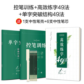 年级同步字帖控笔志飞习字练字49法硬笔楷书钢笔速成教程字帖 三本装（趣味控笔)