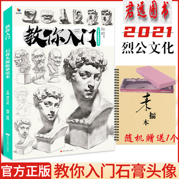 屈凯教你入门石膏头像临摹范本 2021烈公文化基础知识头骨肌肉石膏五官人物石膏像结构大关系完整稿步骤
