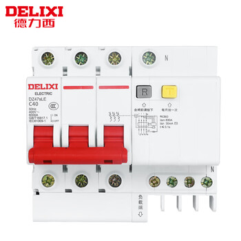 【德力西电气DZ47SLE系列】德力西电气（DELIXI ELECTRIC）DZ47SLE-3P+N-C40-30mA-6kA 小型漏电保护断路器 漏保空气开关 三相电漏保【行情 报价 价格 ...