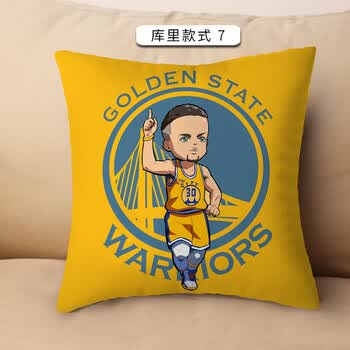 库里抱枕周边NBA靠枕詹姆斯科比哈登送男友diy来图定制生日礼物 库里款式7【40X40CM】