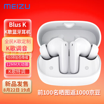 魅蓝lifeme Blus K主动降噪耳机 运动蓝牙耳麦通话游戏低延迟 适配魅族20 真无线蓝牙耳机k歌耳机 Blus K（ k歌耳机）【图片 价格 品牌 报价】-京东