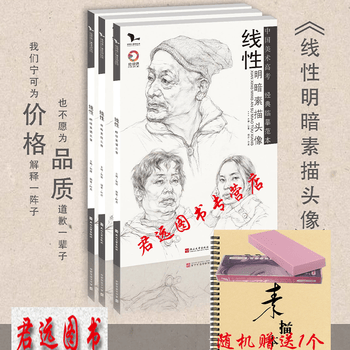 《线性明暗素描头像》我有我一套系列丛书人物线性素描头像照片对照临摹书籍步骤解析美术教材高考联考经典临摹范本
