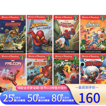 二阶段8册漫威复仇者联盟分级读物 Marvel World of Reading L2 英文原版儿童分级阅读图画书 Disney迪士尼经典绘本 Iron Man