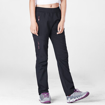 QHFR滑雪冲锋裤男女防风保暖加绒加厚软壳裤登山裤秋冬季徒步运动长裤 DZ1891黑色-女 L【图片 价格 品牌 报价】-京东