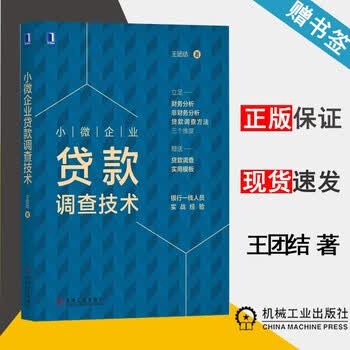 小微企业贷款调查技术 王团结 机械工业出版社