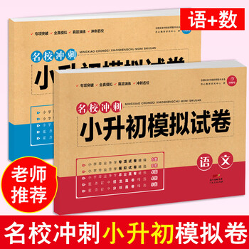 2022新版小升初真题卷人教通用版 小学语文数学毕业复习资料 六年级下册小升初毕业总复习 语文数学2本