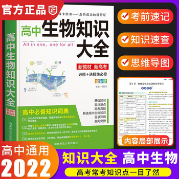 2022版高中语文数学物理化学生物地理历史政治知识大全英语语法大全高中数理化知识清单公式定理大全 高中生物知识大全