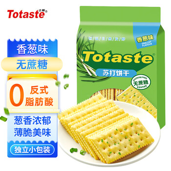【Totaste饼干】Totaste土斯无蔗糖苏打饼干香葱味350g酥脆可口休闲梳打饼干零食小吃【行情 报价 价格 评测】-京东