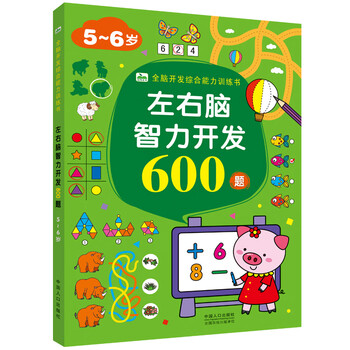 儿童全脑开发综合能力训练书 5-6岁左右脑智力开发600题 左右脑智力开发600题（5-6岁）