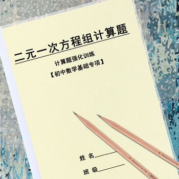 二元一次方程组计算题 初中数学 方程计算题 学生用品 学习用品 40页120题