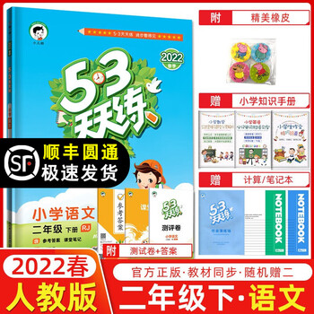 2022春新版 53天天练二年级语文下册统编人教版RJ版 五三天天练小学语文二年级下册课本五三同步练习册作业本测试卷