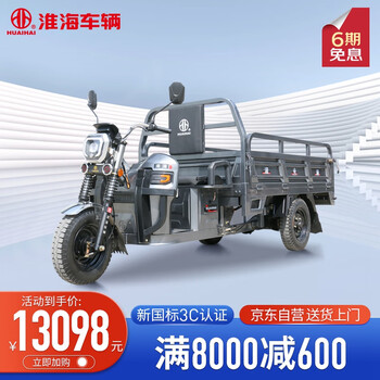 【淮海HH2000DZH-3B】淮海电动三轮车货车载重王拉货快递车坦途200电瓶农用车 2000W 72&110【行情 报价 价格 评测】-京东
