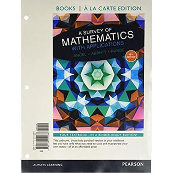 Survey of Mathematics with Applications, A, a la
