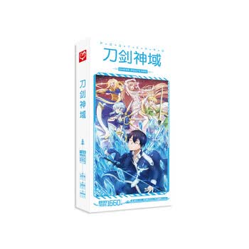 动漫从零开始兔学姐女郎宝可梦刀剑神域JOJO东方FGO紫罗兰明信片 刀剑神域明信片(封面随机)