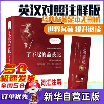 了不起的盖茨比 英文版原版原著中文全译本 中英文对照双语版 世界名著-振宇书虫（英汉对照注释版） [