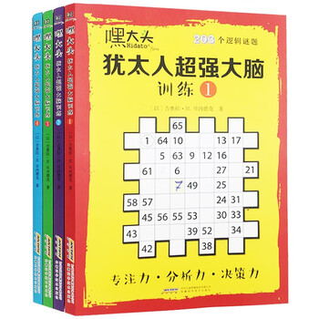 包邮嘿大头犹太人超强大脑训练（套装共4册）203个逻辑谜题 聪明大脑思维培养