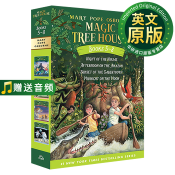 神奇树屋系列套装 英文原版 Magic Tree House 5-8盒装 美国进口初级章节书